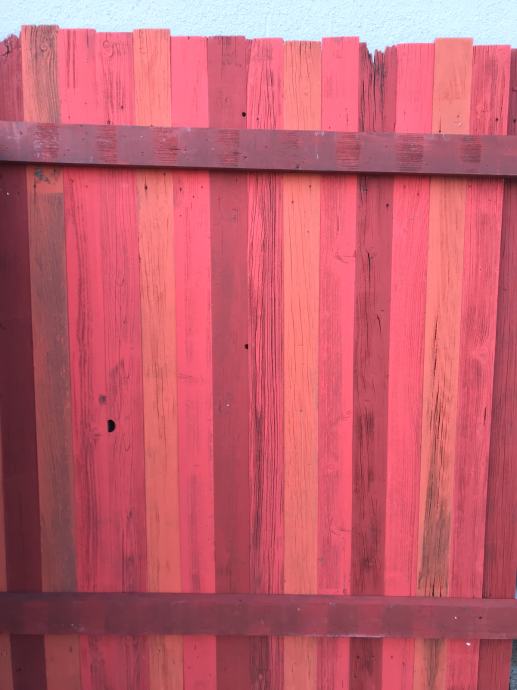 Lesena ograja, dekorativna 35m rjava/rdeca