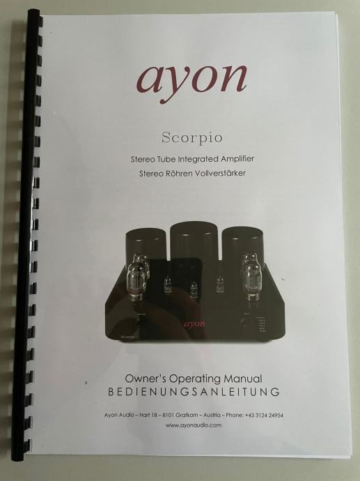 Ayon Audio SCORPIO - EX DEMO! GARANCIJA! Cevni integrirani ojačevalnik