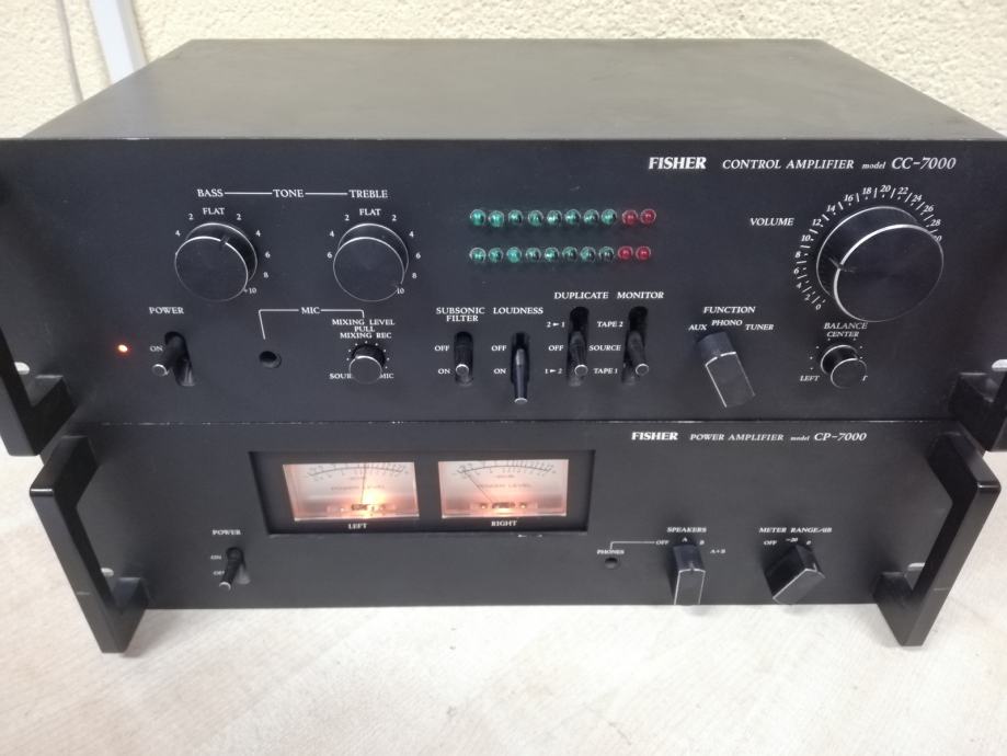 FISHER CP-7000 + CC-7000, VINTAGE ojačevelec + predojačevalec