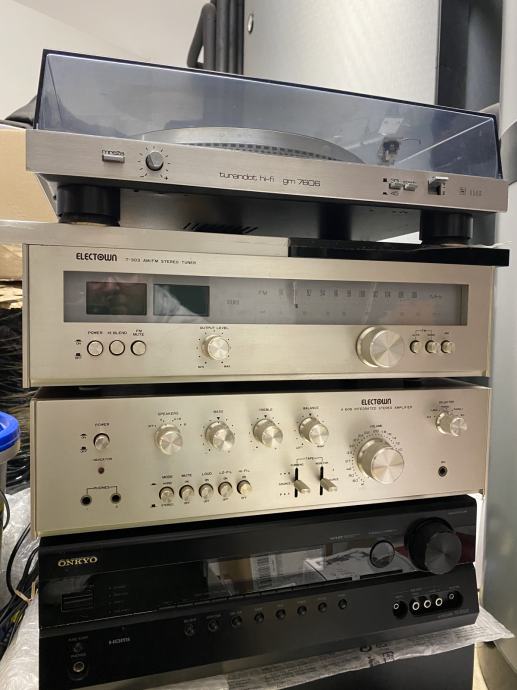 Hifi vintage stereo komponente( ojačevalec, tuner in gramofon)