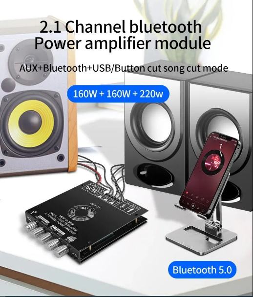 Ojačevalec ZK-HT21 2.1 Bluetooth,(160W X 2+220W)