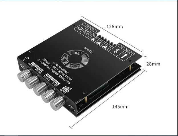 Ojačevalec ZK-HT21 2.1 Bluetooth,(160W X 2+220W)