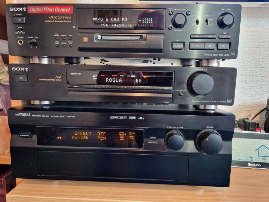 YAMAHA DSP-A2 surround receiver, MINI DISC SONY IN TUNER SONY