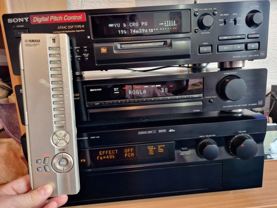 YAMAHA DSP-A2 surround receiver, MINI DISC SONY IN TUNER SONY