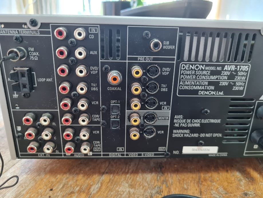 DENON AVR-1705, 6.1 RECEIVER