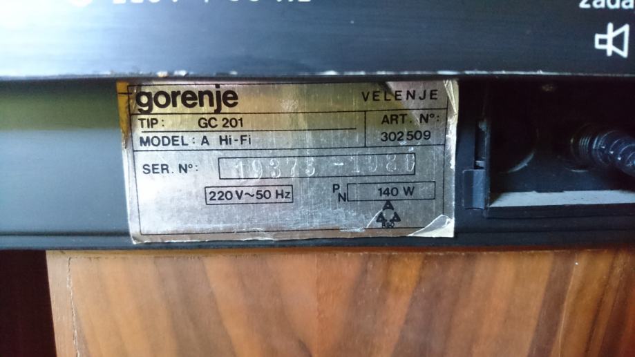 Gorenje hi-fi Center GC 201 A