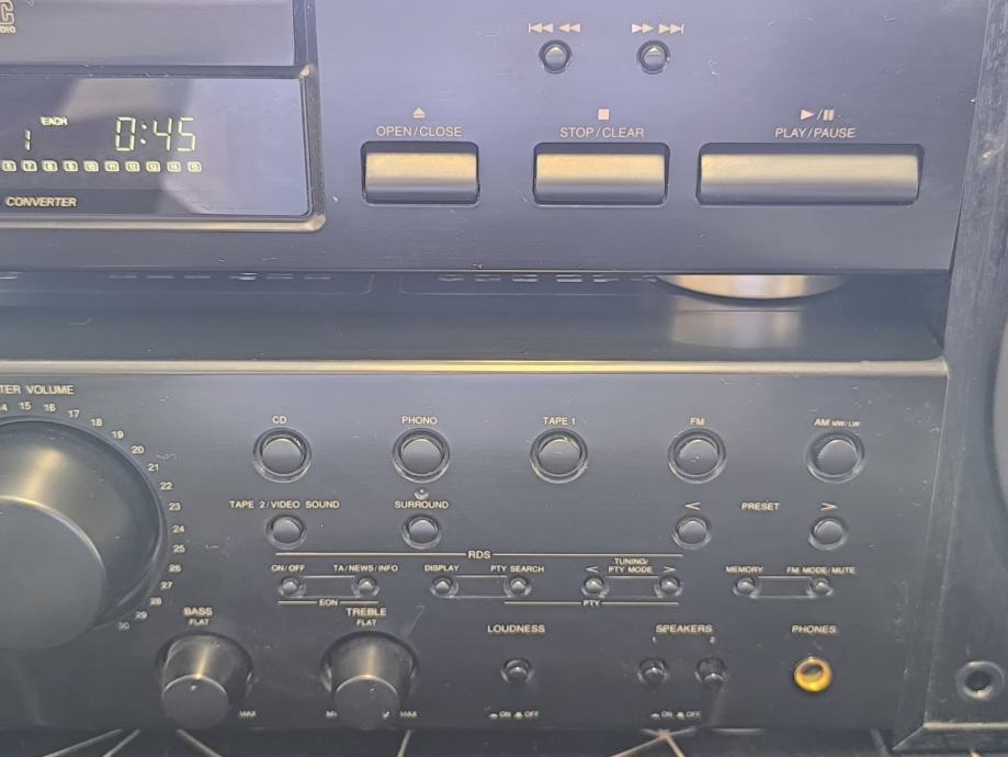 JVC RX-230R ojačevalec + XL-V120 CD PLAYER + zvočniki JENSEN