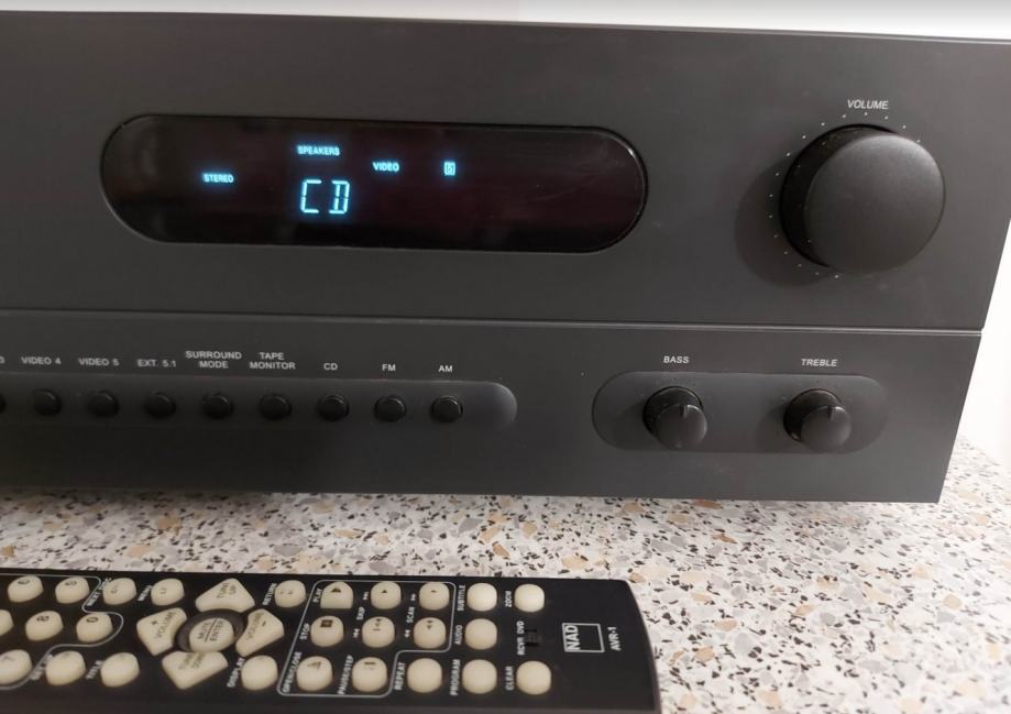 NAD T 751- HI-FI AUDIO-VIDEO SURROUND RECEIVER , 6x70W