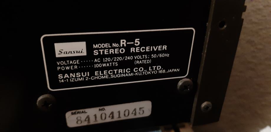 sansui receiver r5