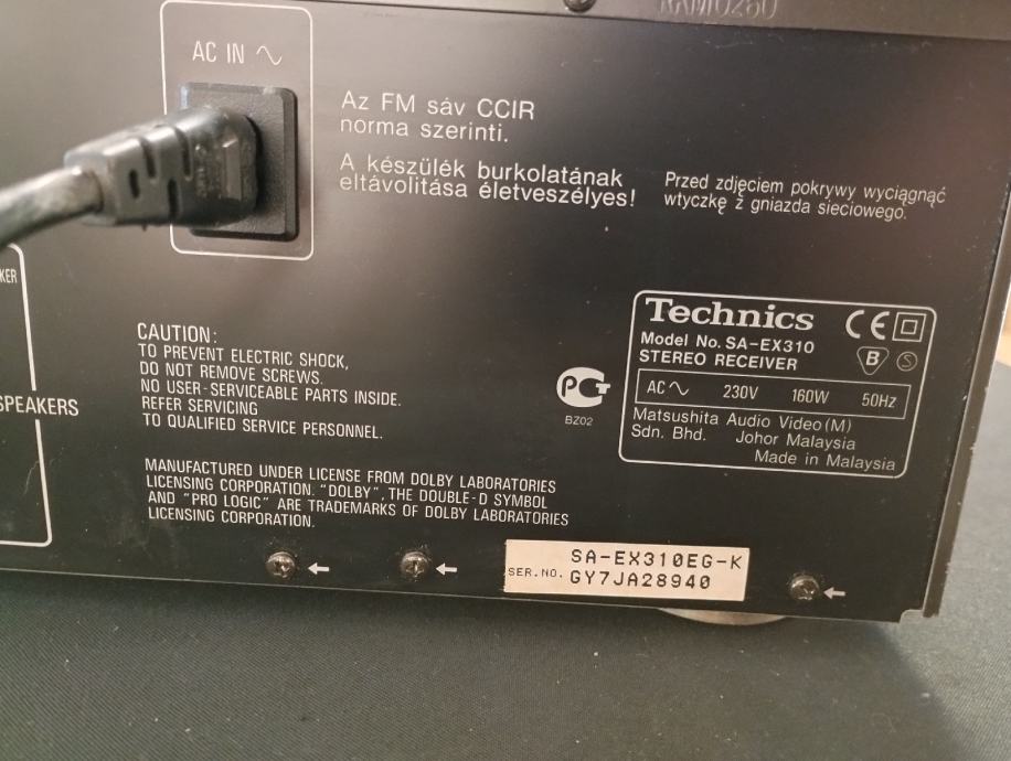 TECHNICS SA-EX310, stereo receiver