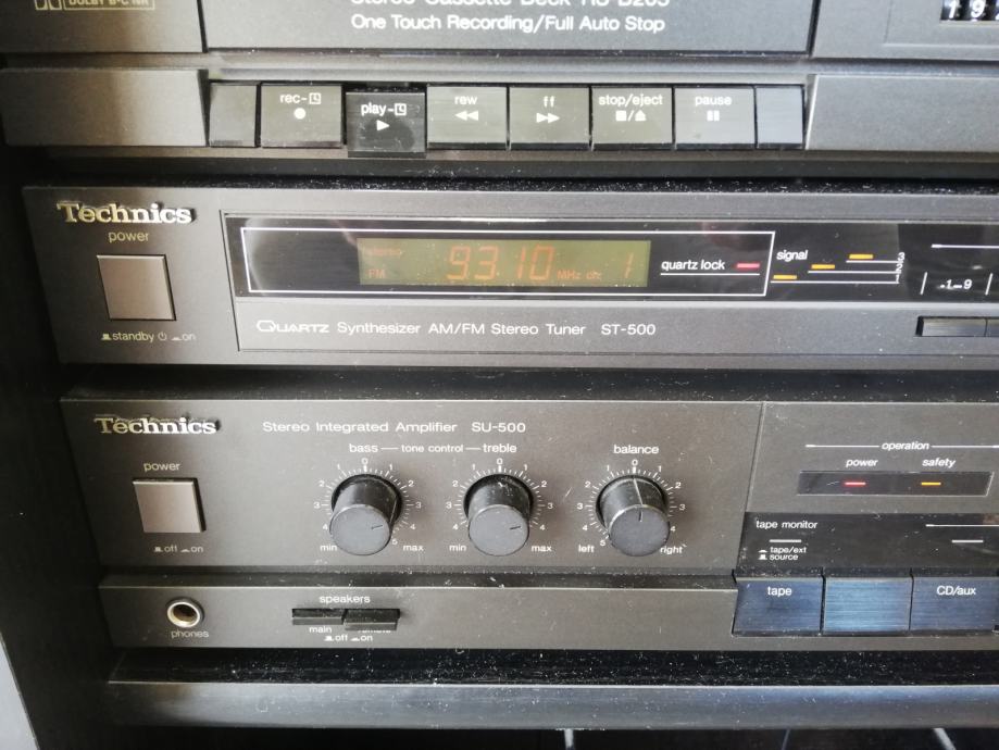 TECHNICS SU-500 ojačevelec , ST-500 tuner in RS-B205 kasetnik