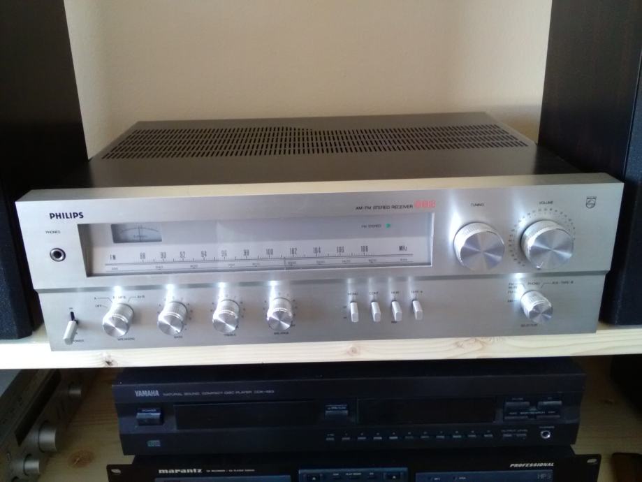 VINTAGE HI-FI KOMPLET PHILIPS: RECEIVER + ZVOČNIKI