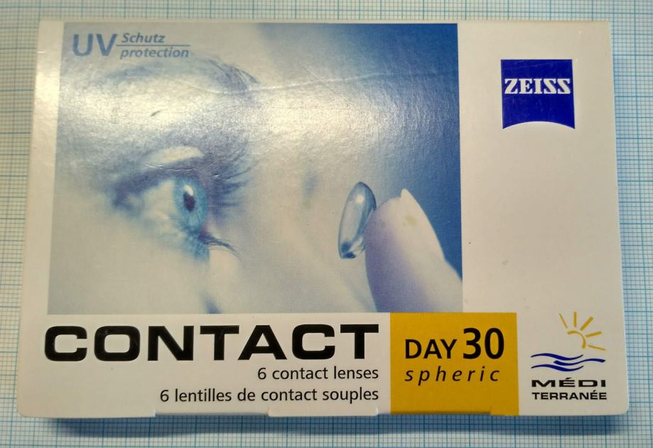 Contact Day 30 Spheric (6 leč) Dioptrija -7.00; BC 8.90; Premer 14.20;