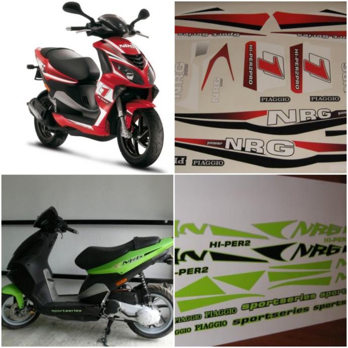 Nalepke Set - Sticker Kit -Piaggio NRG, Typhoon - VELIKO MODELOV
