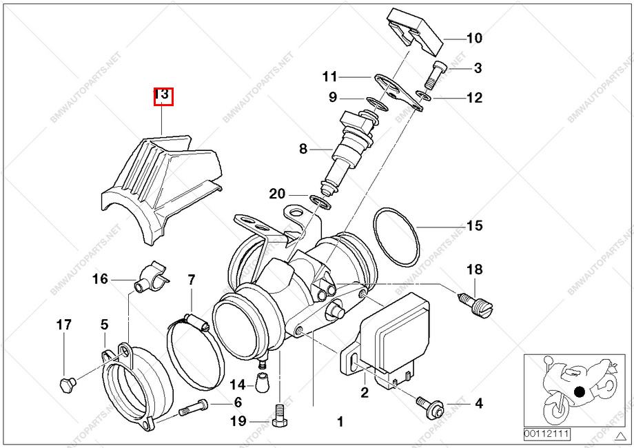 Pokrov injektorja BMW R 850 1100 1150 ETK 13541341589