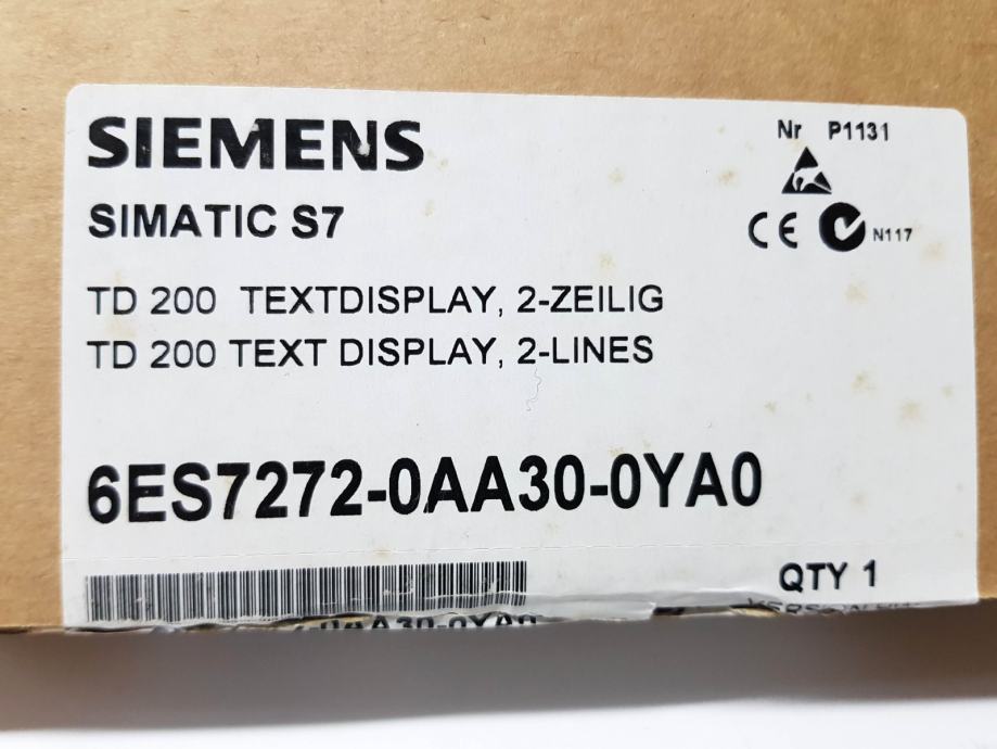 SIEMENS Simatic S7-200 6ES7 307-1EA00-0AA0 Text display TD 200