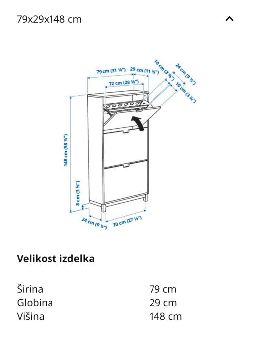 Nova omara za obutev s 3 predali - STALL Ikea