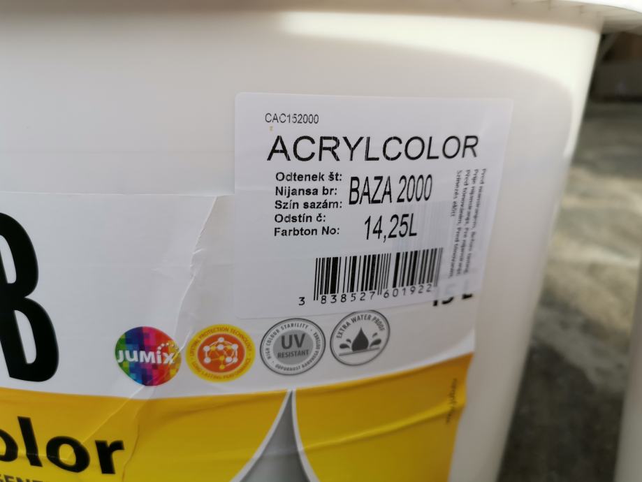 Fasadna barva Jub ACRYCOLOR Ral 2151- oranžna in rumena