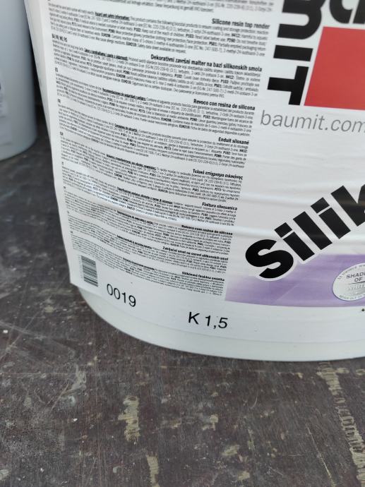 Fasadni Zaključni sloj baumit silikontop 1.5mm 0019 ap + uniprimer