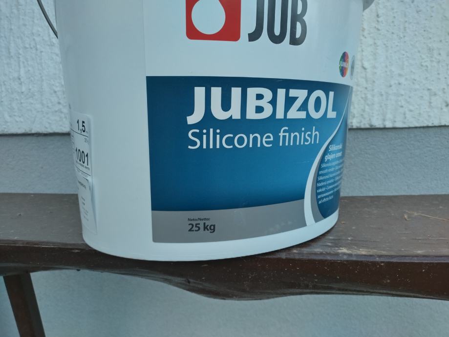 Jubizol Silicone finish, siva fasadna barva 25kg