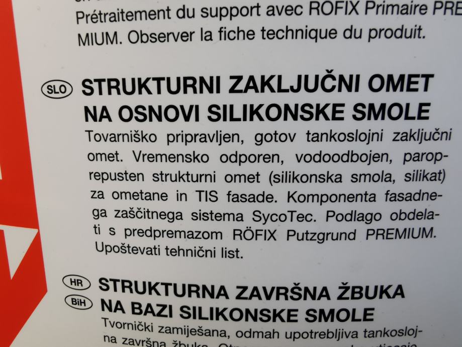 ROFIX SISI PUTZ VITAL-Silikonsko-silikatni zaključni omet 25 Kg-1,5mm