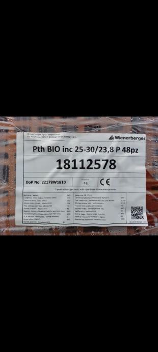 Wienerberger Porotherm BIO inc 25-30/23,8 P - BUB