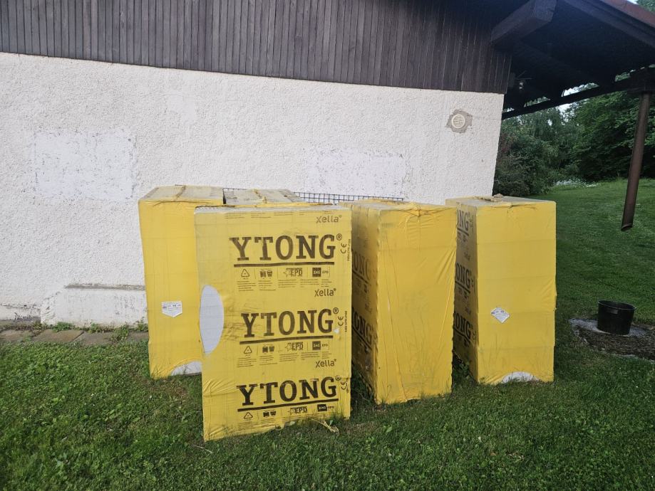 Ytong Siporex 62.5x20x7.5 cm (2.2 EUR po opeki) ... 500 kosov