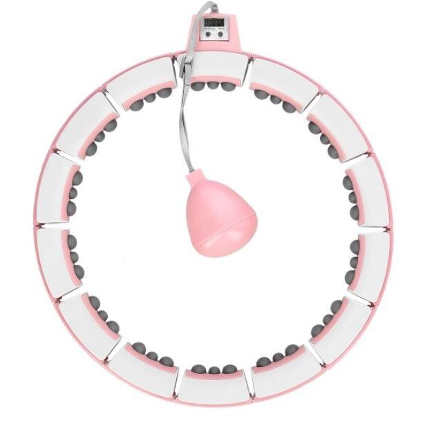 Obroč za vadbo z utežjo in masažo Pink HMS