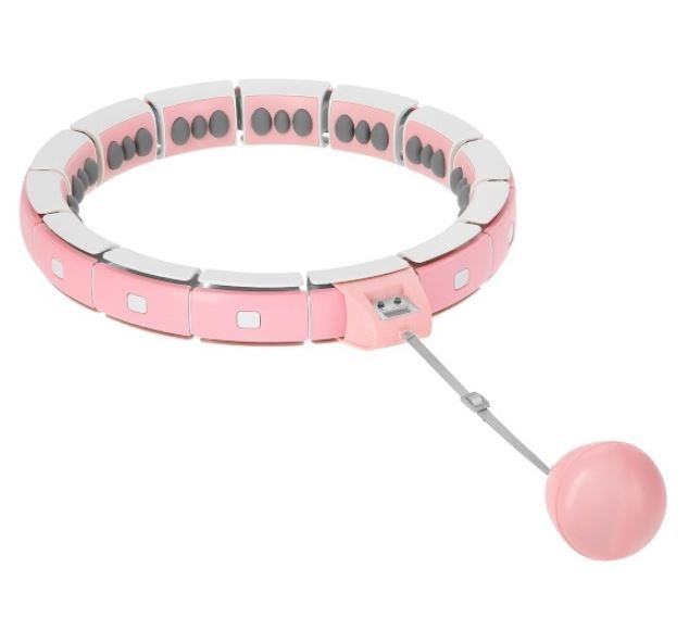 Obroč za vadbo z utežjo in masažo Pink HMS
