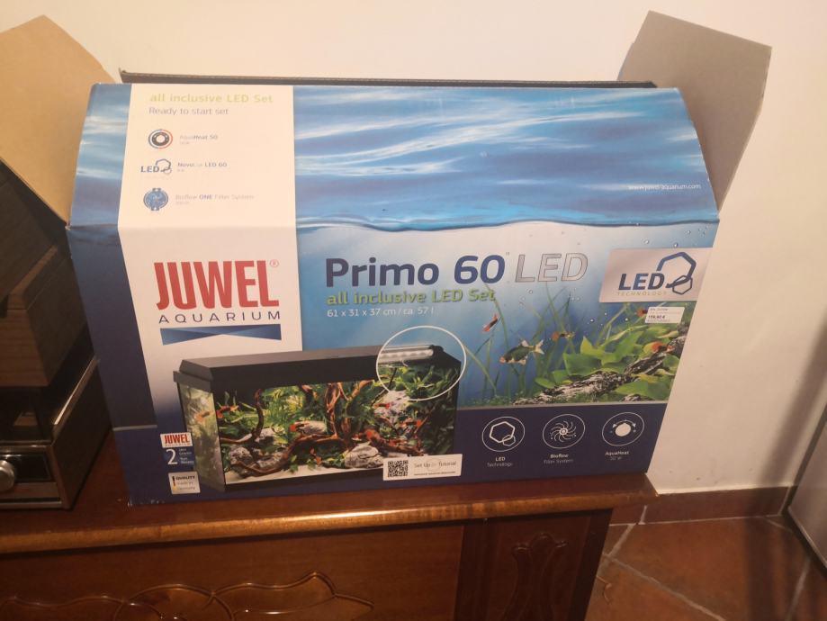 Akvarij za ribe 57 litrov, kot nov
