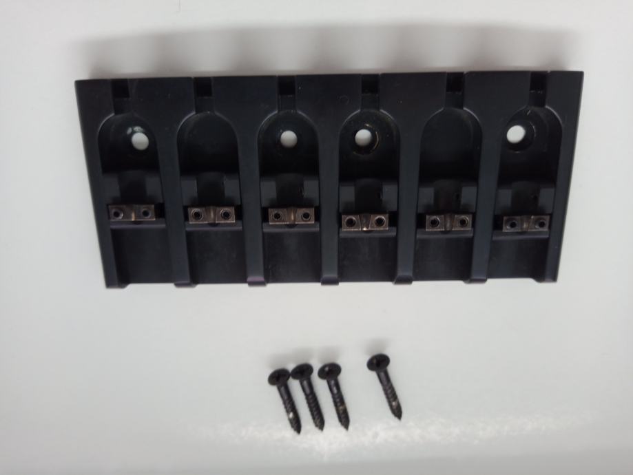 ABM 6 String Bass Bridge Black Adjustable Spacing Bas Most