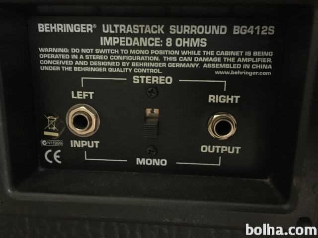 Kitarski box/kabinet Behringer BG412S 400W