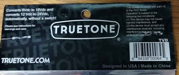 Truetone 1 spot TVD voltage doubler cable