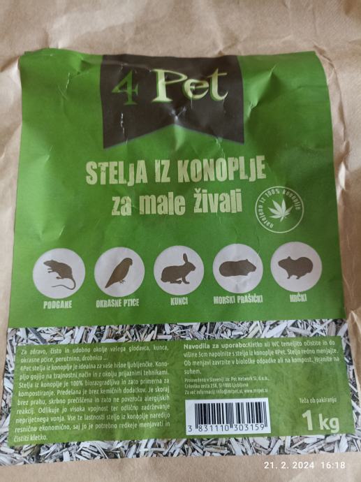 Hrana in stelja za hrčke