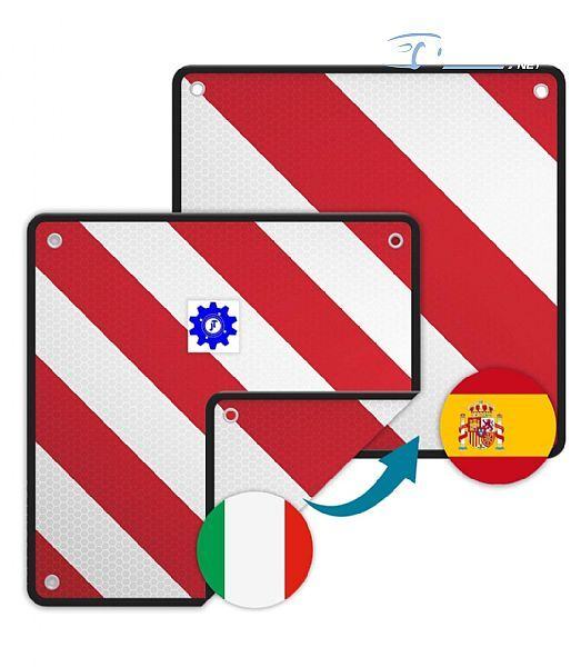 Obojestranska odsevna opozorilna tabla za Italijo - brezplačna dostava