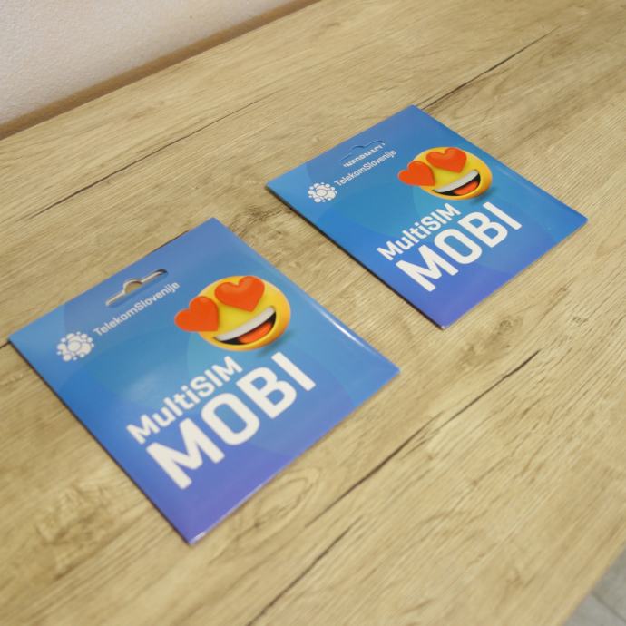 NOVO - ( 2x ) SIM kartica MOBI + 10 EUR dobroimetja - ( MOBI kartica )