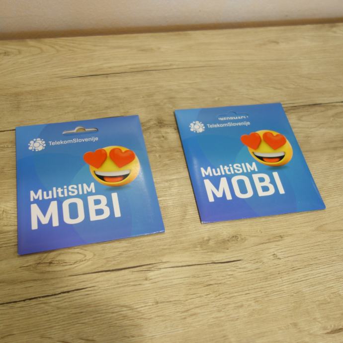 NOVO - ( 2x ) SIM kartica MOBI + 10 EUR dobroimetja - ( MOBI kartica )