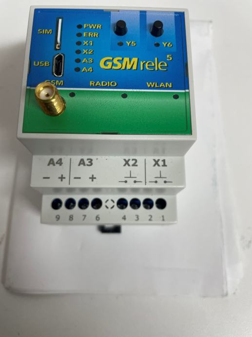 GSM R5 DIN modul rele 220V - vklop na daljavo