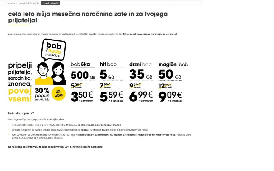 koda za popust na narocnino BOB, 30% popusta za eno leto