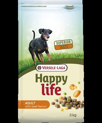 HAPPY LIFE ADULT GOVEDINA 15kg BRIKETI