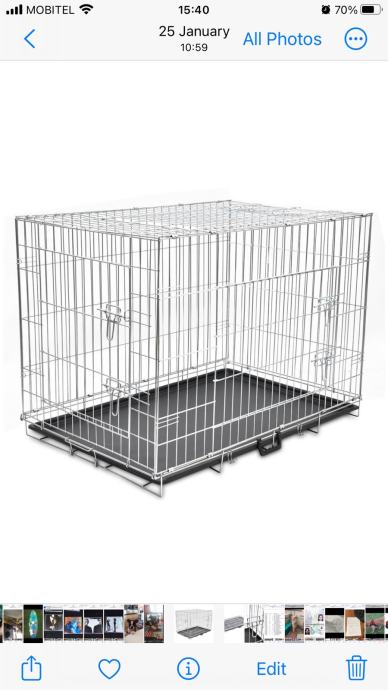 Kovinski boks za psa XL