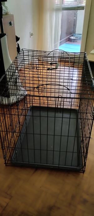 Prenosna zložljiva kletka box za psa