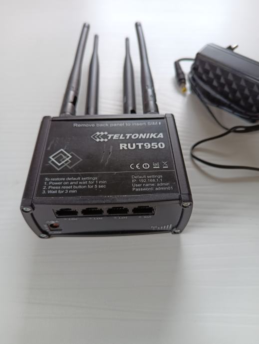 Teltonika RUT950 2G/3G/4G LTE router/modem/WiFi, internet na potovanju