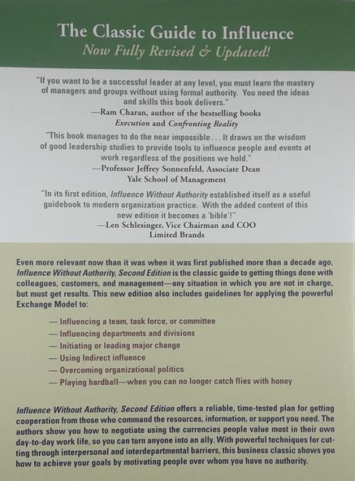 INFLUENCE WITHOUT AUTHORITY, Alan R. Cohen