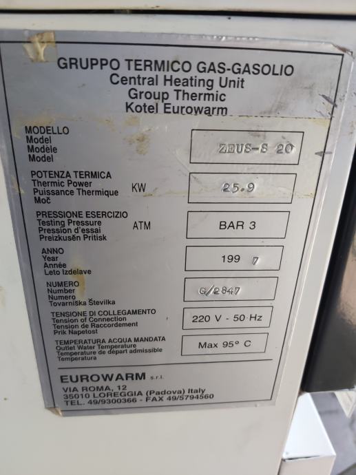 Notranja peč na olje