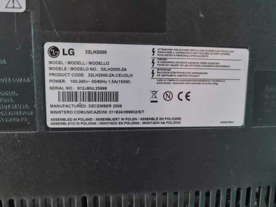 Prodam lcd TV LG 32LH2000