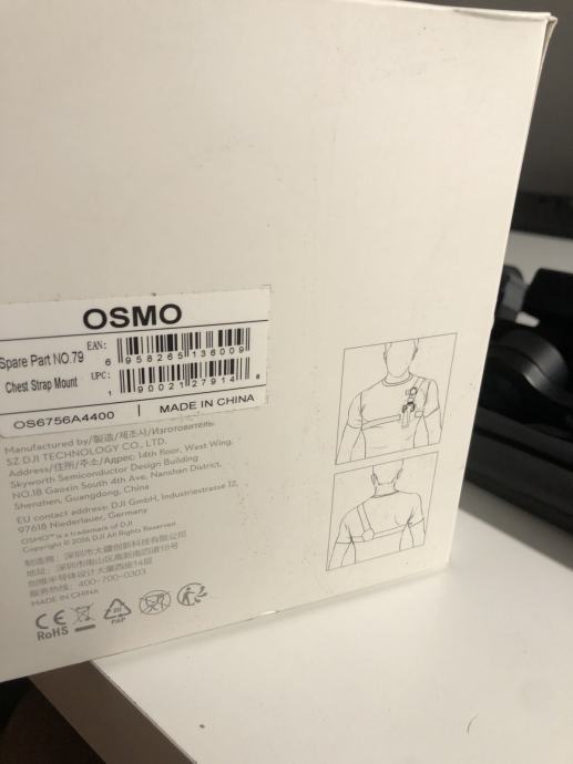 DJI OSMO mobile gimbal + chest strap mount
