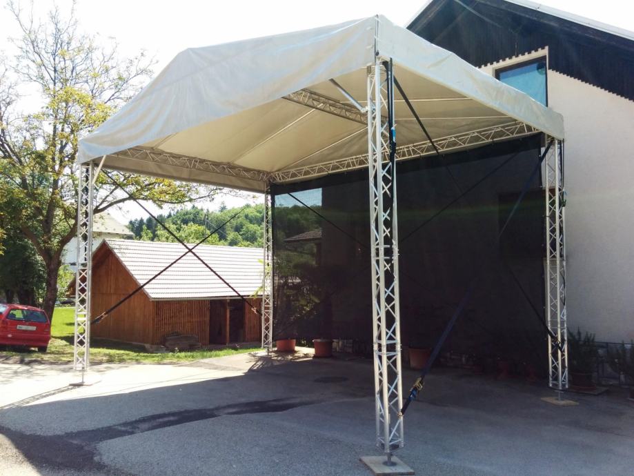 ALU truss streha 5x7,5m višina 4,5m komplet