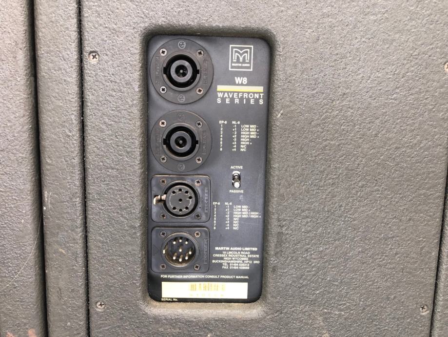 Ozvočenje Martin Audio W8 + W8S + Crest Audio Pro ojačevalci komplet
