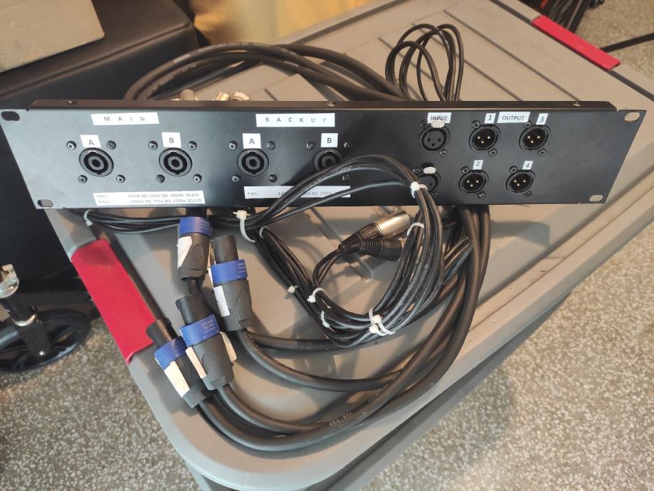 Rack panel speakon XLR